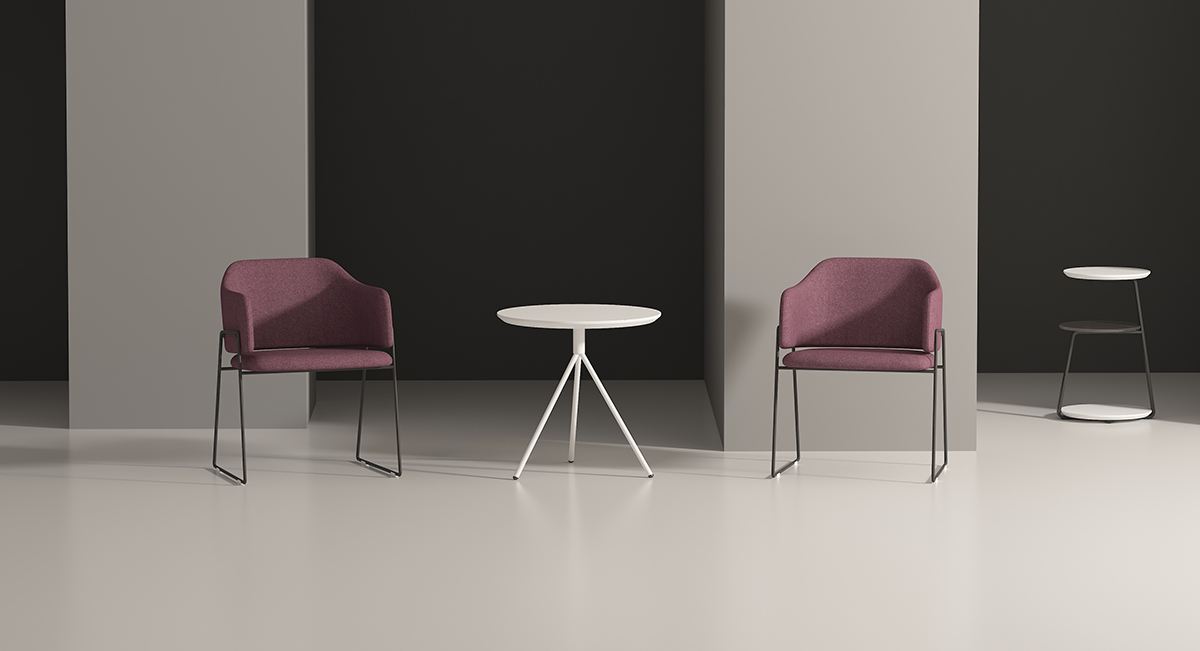 Iron Leg Lobby Chair