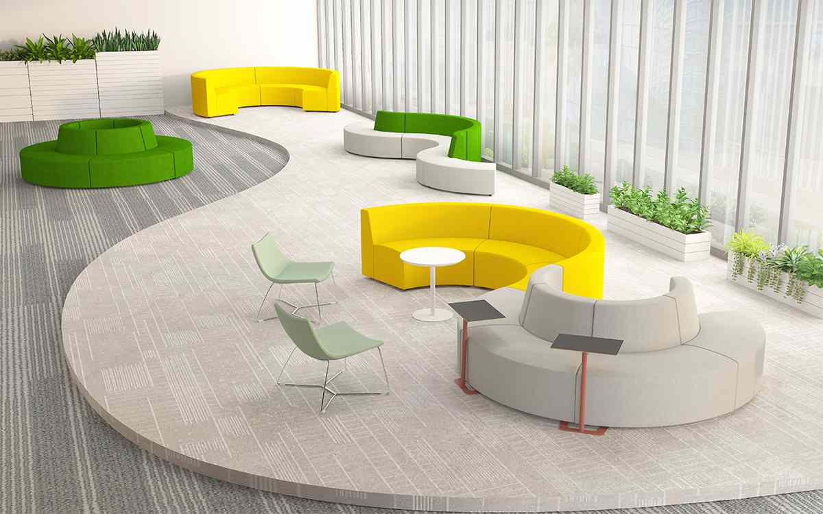 S And Round Shape Modular Sofa
