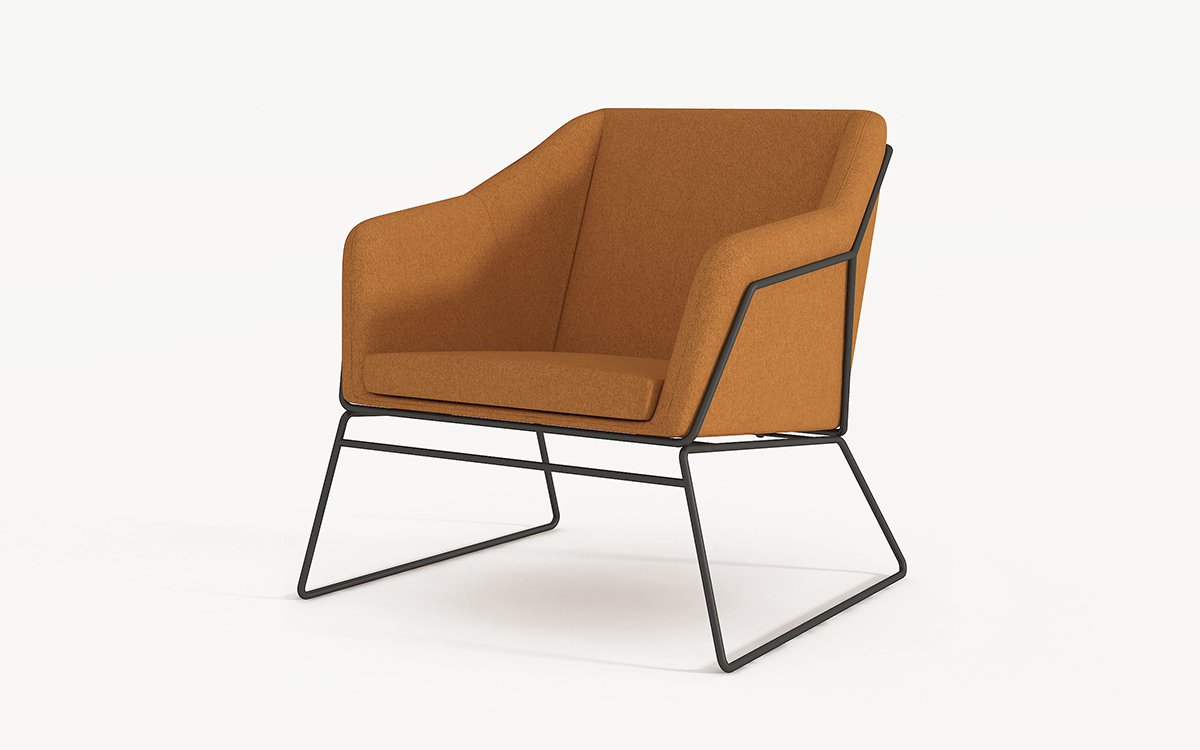 Iron Base Accent Chair
